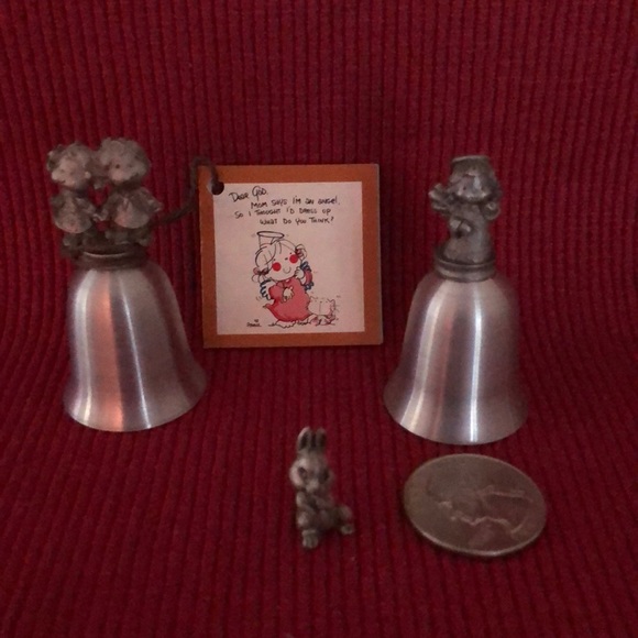 pewter | Accents | Vintage Pewter 983 Bells And Mini Pewter Bunny By ...